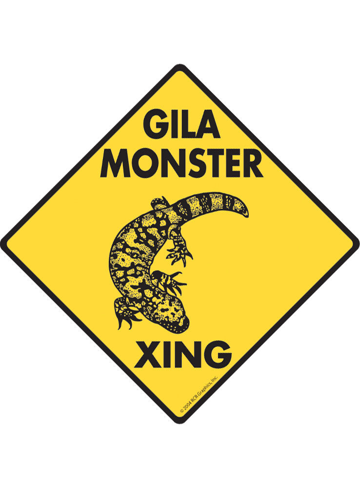 Gila Monster Xing (Crossing) Reptile Signs or Sticker | Signs With An ...