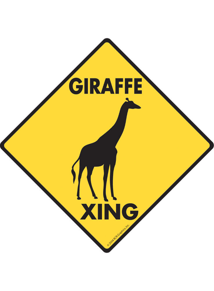 Giraffe Xing (Crossing) Animal Signs or Sticker | Signs With An Attitude