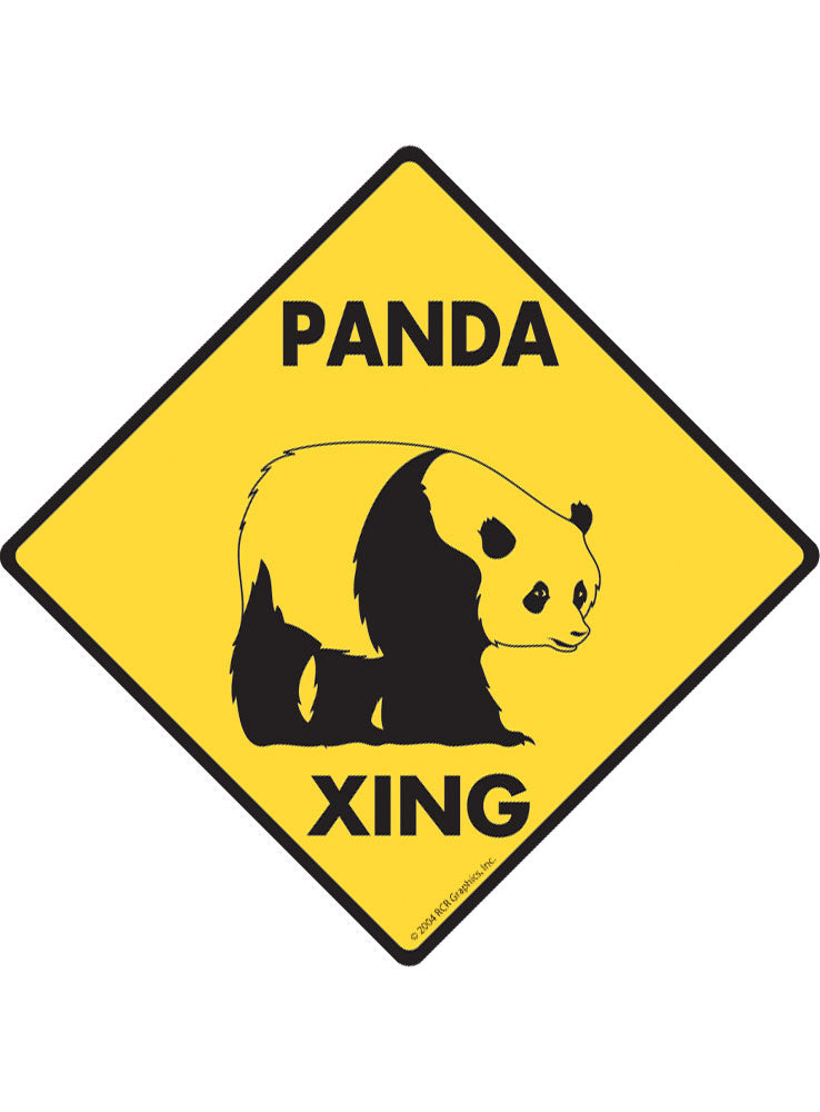 Panda Xing (Crossing) Animal Signs or Sticker | Signs With An Attitude