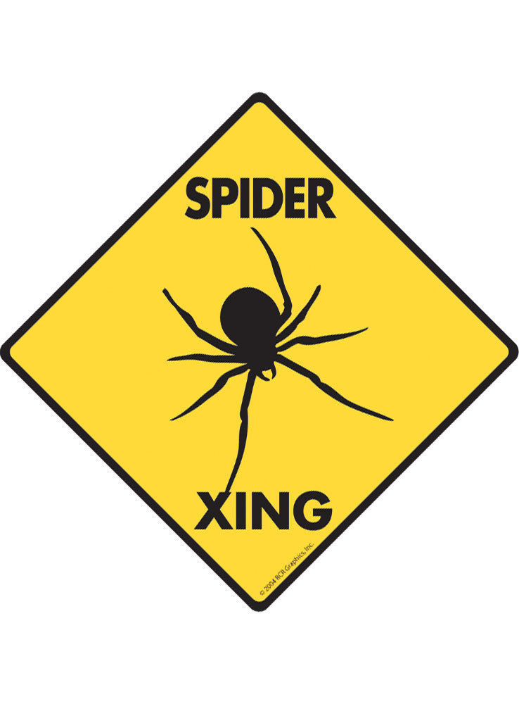 Spider Xing (Crossing) Reptile Signs or Sticker | Signs With An Attitude