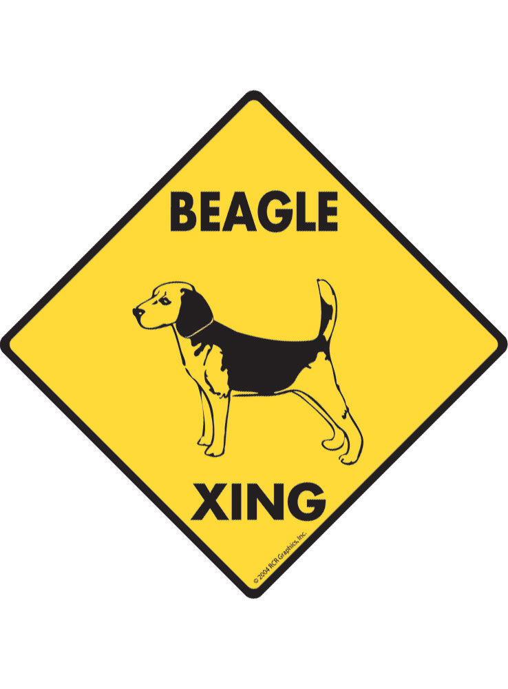 Beagle Xing (Crossing) Dog Signs or Sticker | Signs With An Attitude