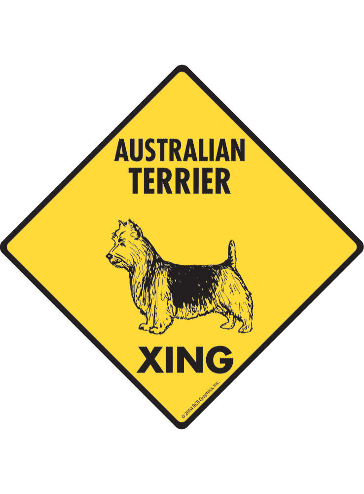 Australian Terrier Xing (Crossing) Dog Signs or Sticker | Signs With An ...