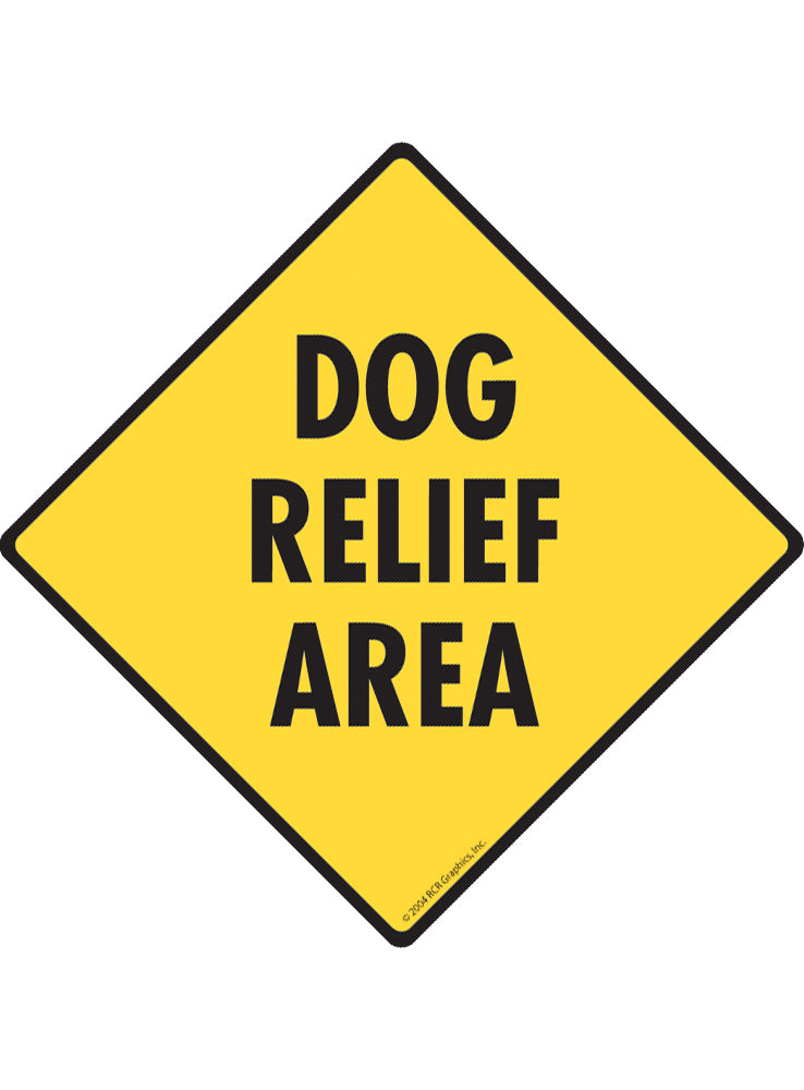 Dog Relief Area Signs or Sticker | Signs With An Attitude
