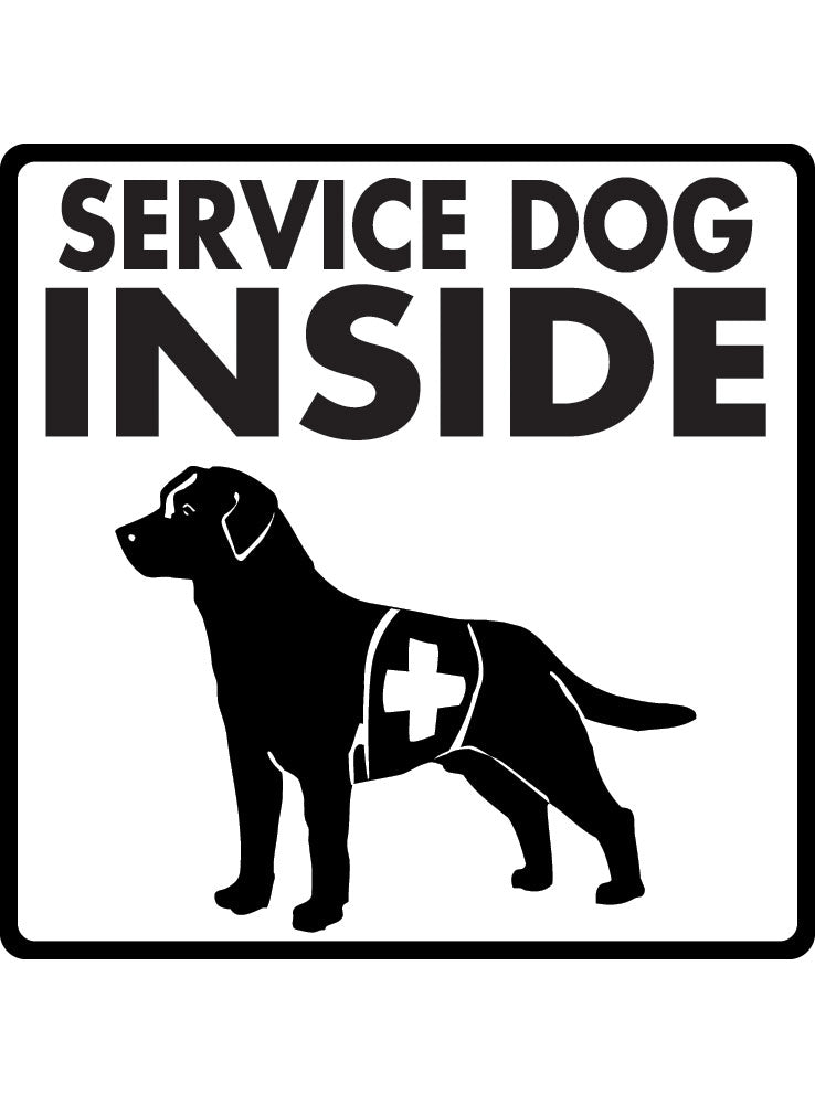 Service Dog Inside Signs or Sticker | Signs With An Attitude