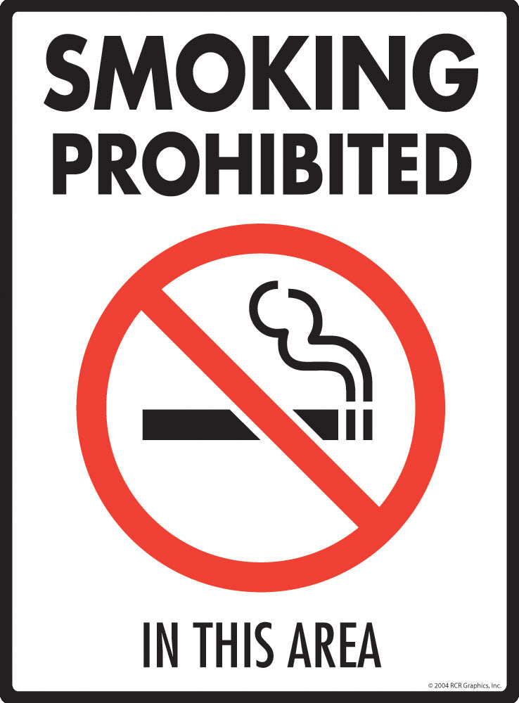 Smoking Prohibited in This Area Sign (9" x 12") | Signs With An Attitude